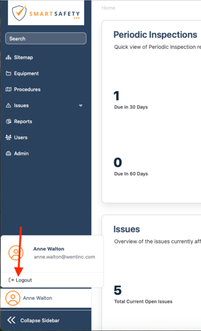 Login & Logout | Smart Safety Pro